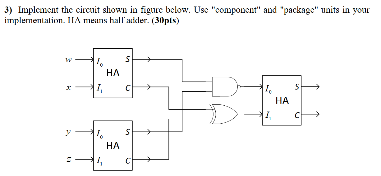 Solved 3 Implement The Circuit Shown In Figure Below Use 