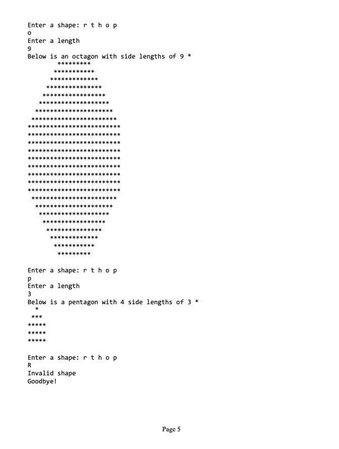 Solved Enter a shape: rt∘p Z Invalid shape Goodbye! Enter a | Chegg.com