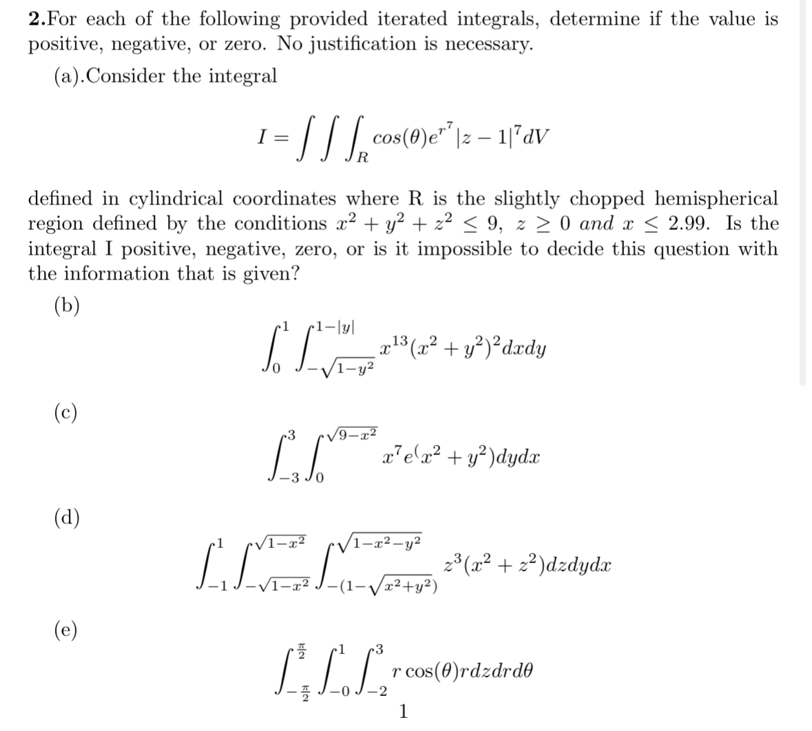 Solved 2.For each of the following provided iterated | Chegg.com