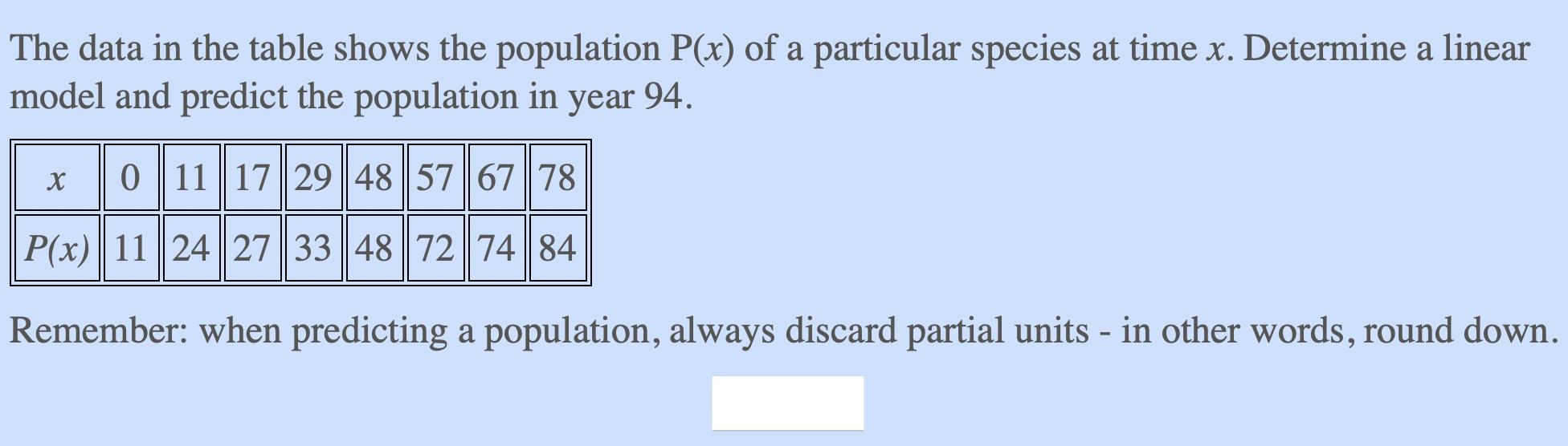 [Solved]: The data in the table shows the population ( m