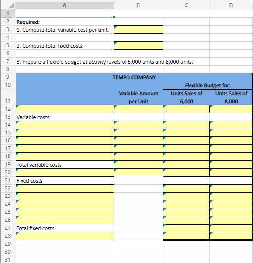 Solved Pls Include Excel Formulas 
