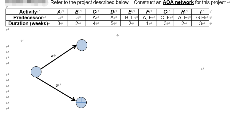 Solved Refer to the project described below. Construct an | Chegg.com