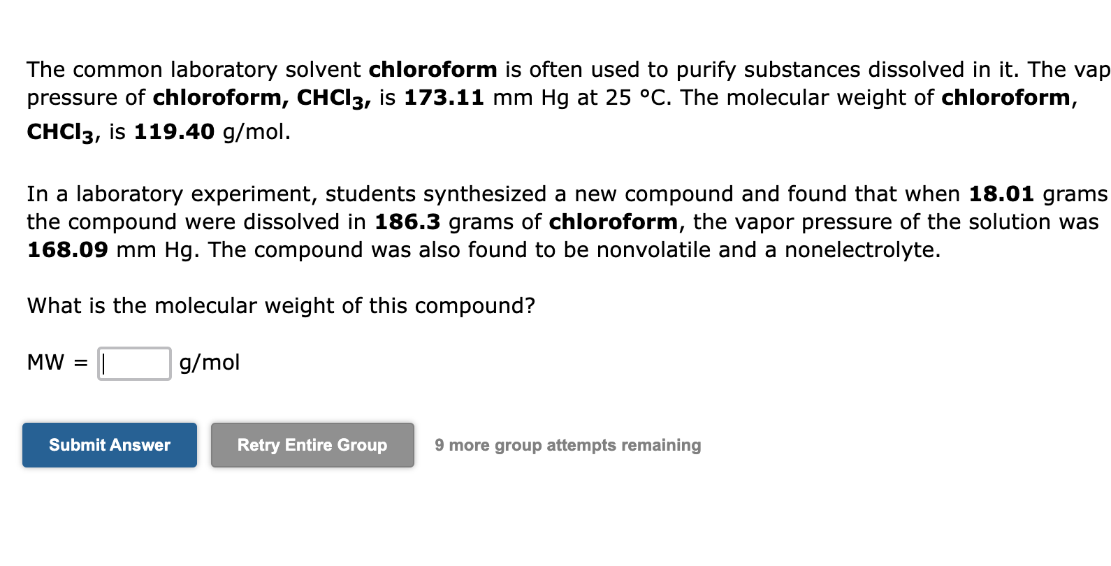 Solved The common laboratory solvent chloroform is often | Chegg.com