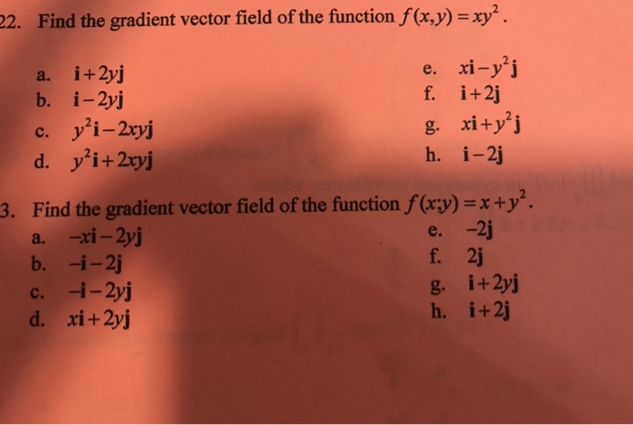 Solved 22. Find the gradient vector field of the function | Chegg.com