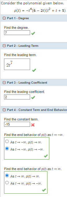 Solved Consider the polynomial given below. | Chegg.com