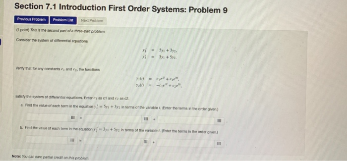 Solved Section 7 1 Introduction First Order Systems Problem