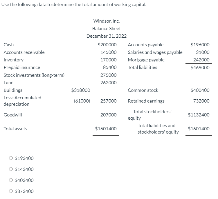 Solved Use the following data to determine the total amount | Chegg.com