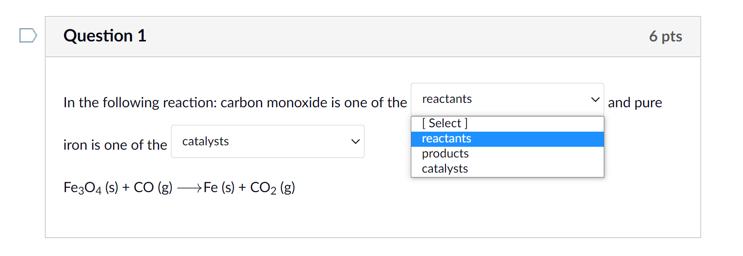 Solved In the following reaction: carbon monoxide is one of | Chegg.com