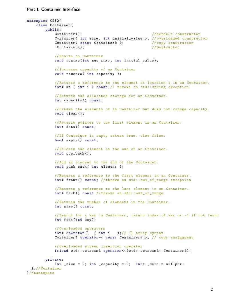 Assignment Description There are two parts to | Chegg.com