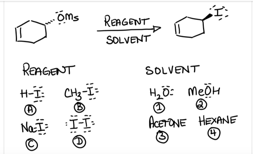Solved What is the best reagent and solvent to complete the | Chegg.com