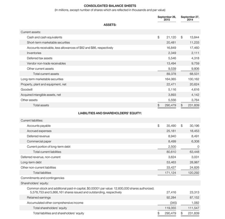 Solved Calculate the RETURN ON STOCKHOLDER EQUITY FOR APPLE | Chegg.com