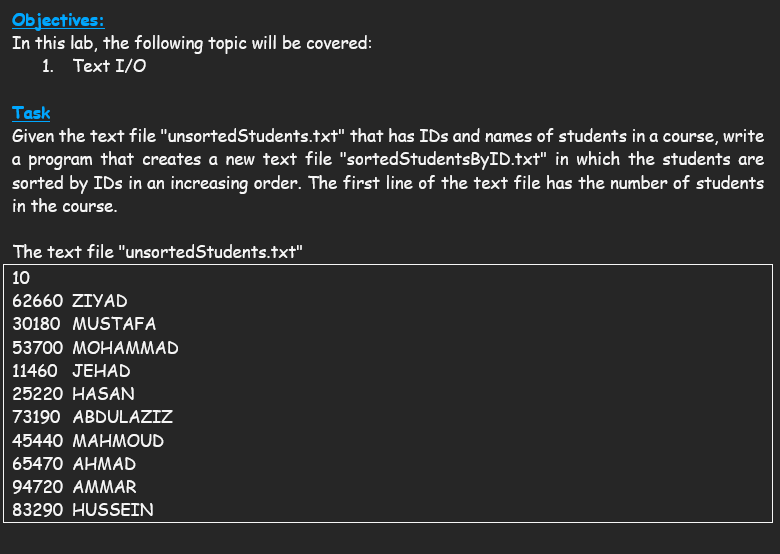 Solved Objectives: In this lab, the following topic will be | Chegg.com