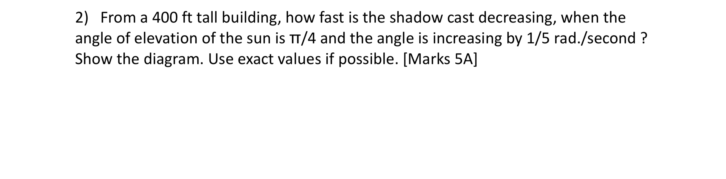 Solved 2) ﻿From a 400 ﻿ft tall building, how fast is the | Chegg.com