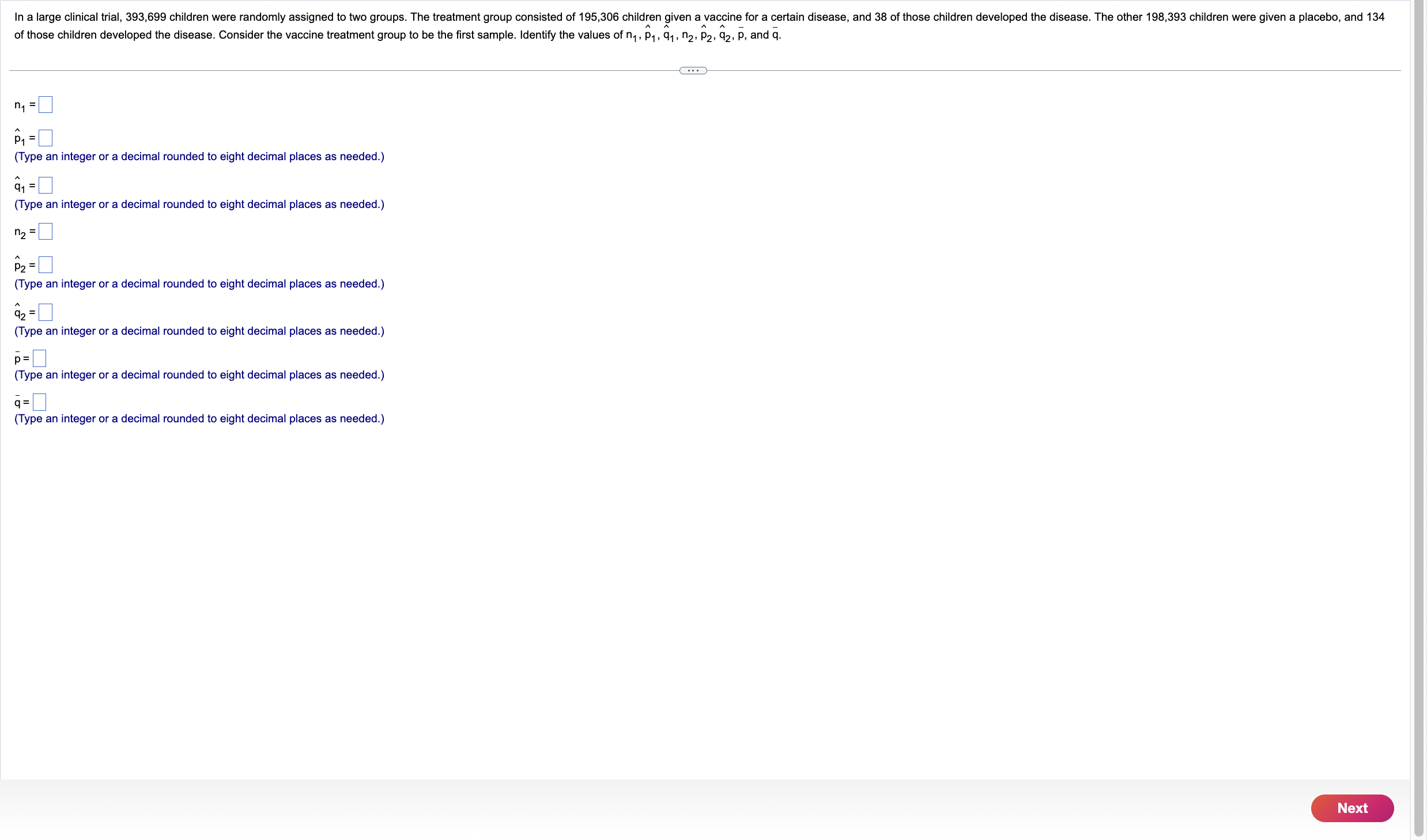 Solved n1= p^1= (Type an integer or a decimal rounded to | Chegg.com