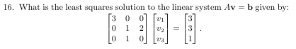 What is the least squares solution to the linear | Chegg.com