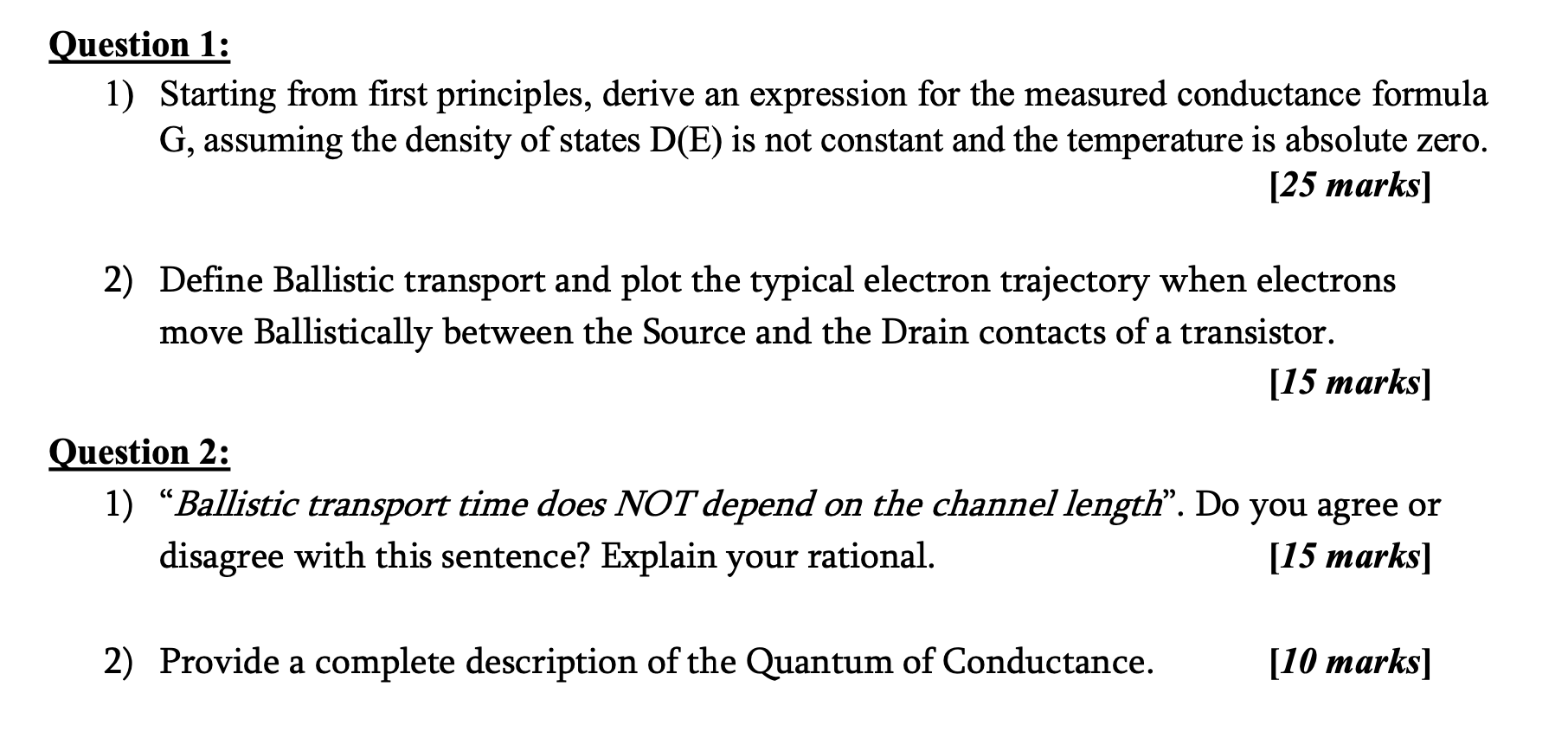 Solved Question 1: 1) Starting from first principles, derive | Chegg.com