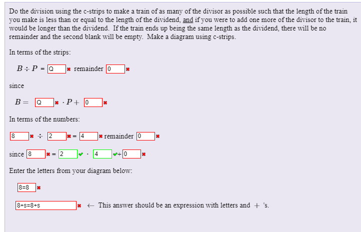 Solved Do the division using the c-strips to make a train of | Chegg.com