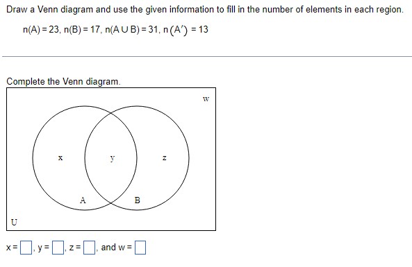 Solved Draw a Venn diagram and use the given information to | Chegg.com
