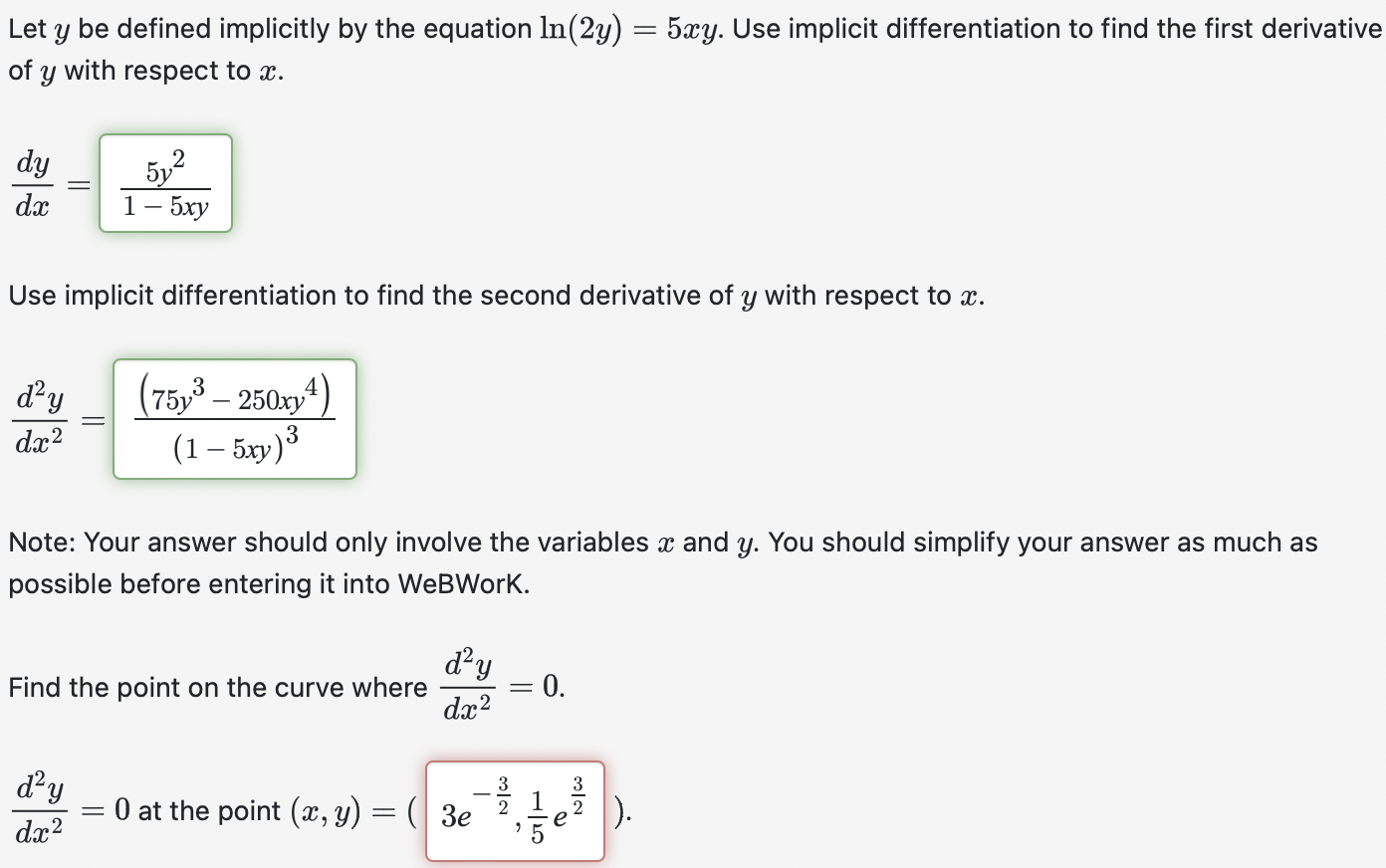 Solved Let y be defined implicitly by the equation | Chegg.com