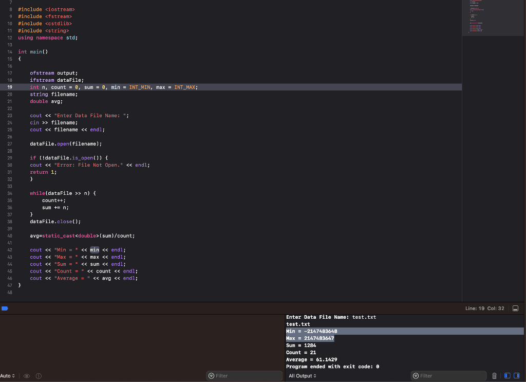 Solved Write a C++ program that will: 1. Ask the user for | Chegg.com