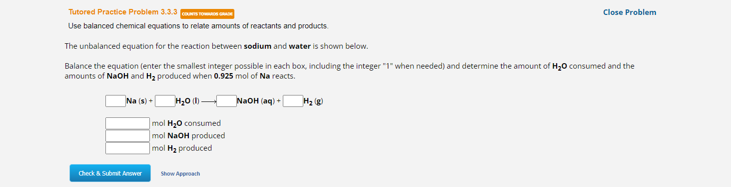 Solved Tutored Practice Problem 3 3 3 Use Balanced Chemical