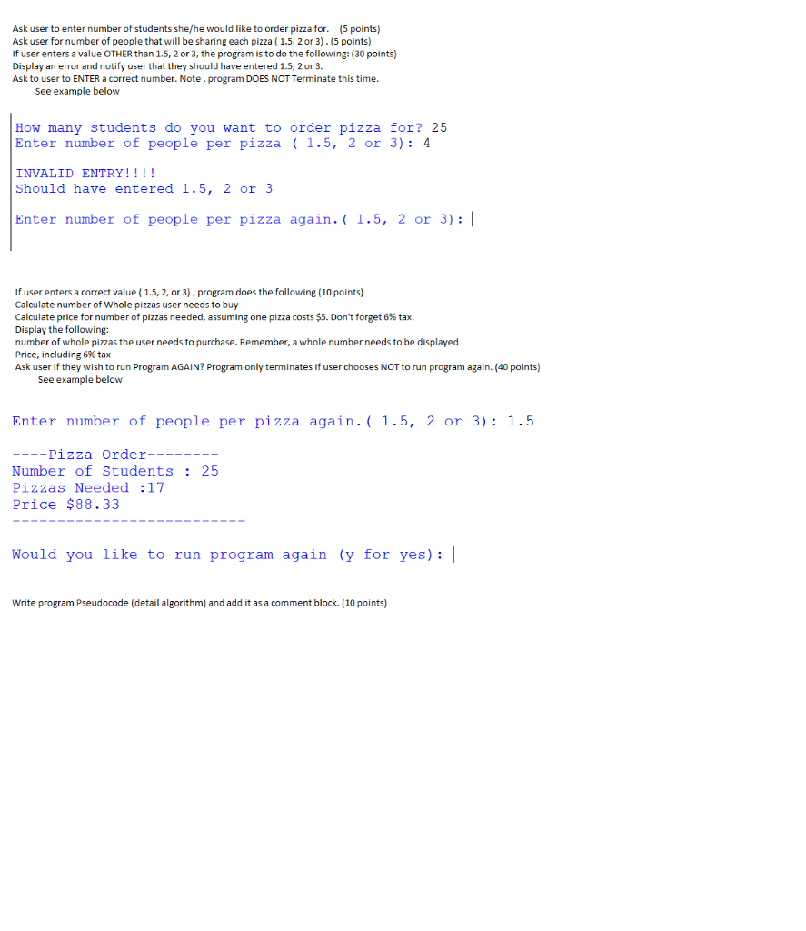 Solved Ask user to enter number of students she/he would | Chegg.com