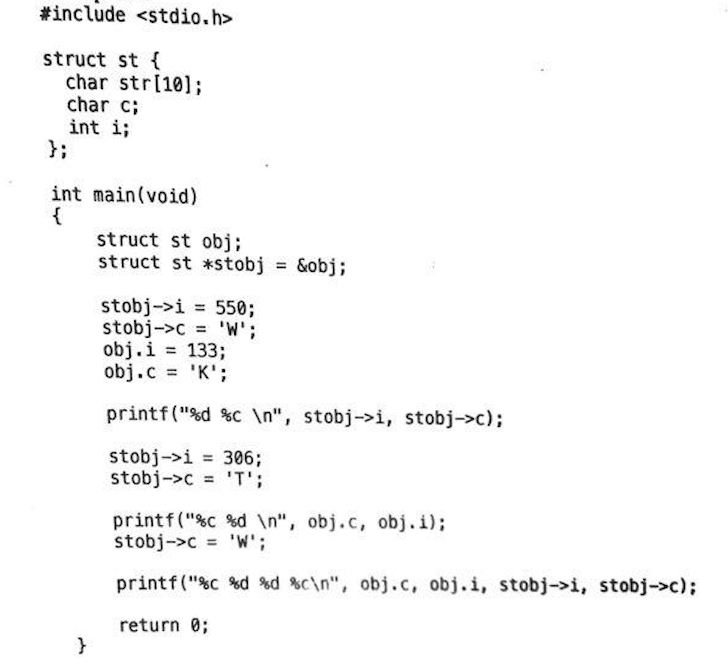 Solved #include struct st char str[10]; char c; int i; int | Chegg.com