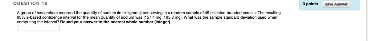 Solved QUESTION 15 3 points Save Answer The distribution of | Chegg.com