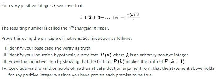 Solved For every positive integer n, we have that | Chegg.com