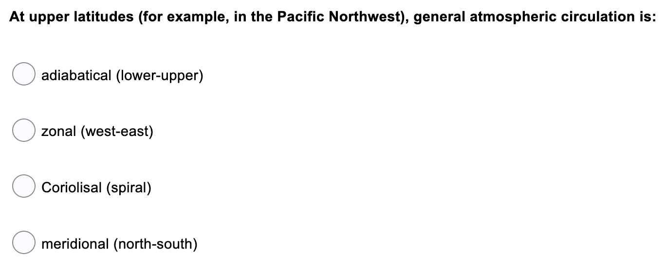 Solved At upper latitudes (for example, in the Pacific | Chegg.com