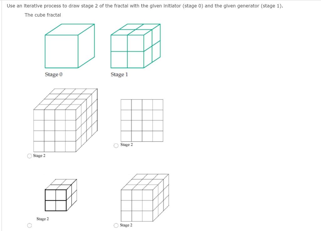 Solved Use an iterative process to draw stage 2 of the | Chegg.com
