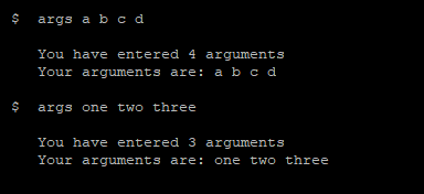 Solved $args one two three You have entered 3 arguments: #1: | Chegg.com