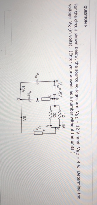 Solved QUESTION6 For the circuit shown below, the source | Chegg.com