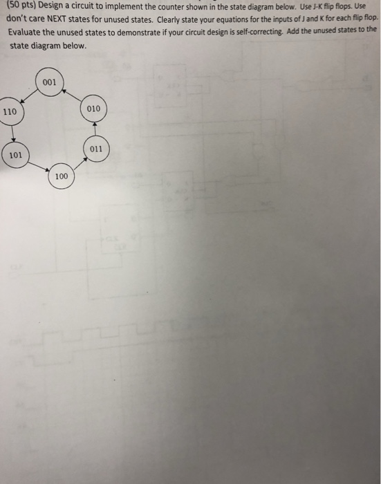 Solved (50 pts) Design a circuit to implement the counter | Chegg.com
