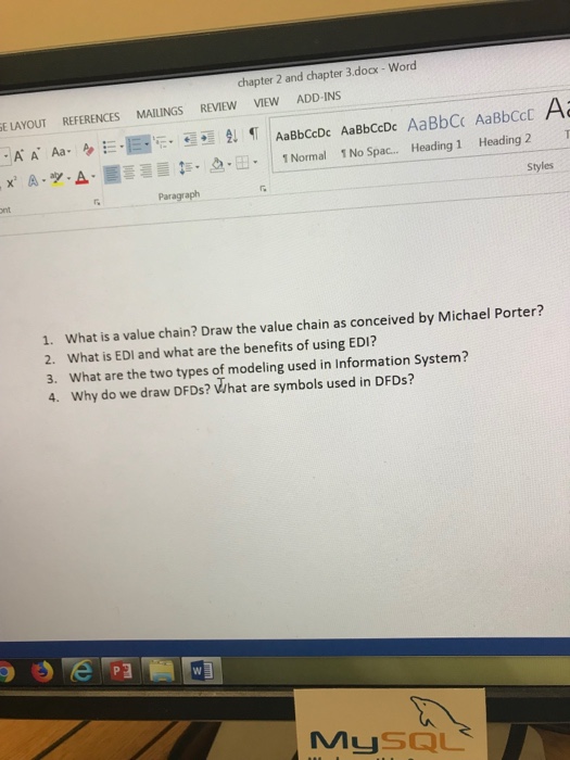 Solved chapter 2 and chapter 3.doox- Word SE LAYOUT | Chegg.com