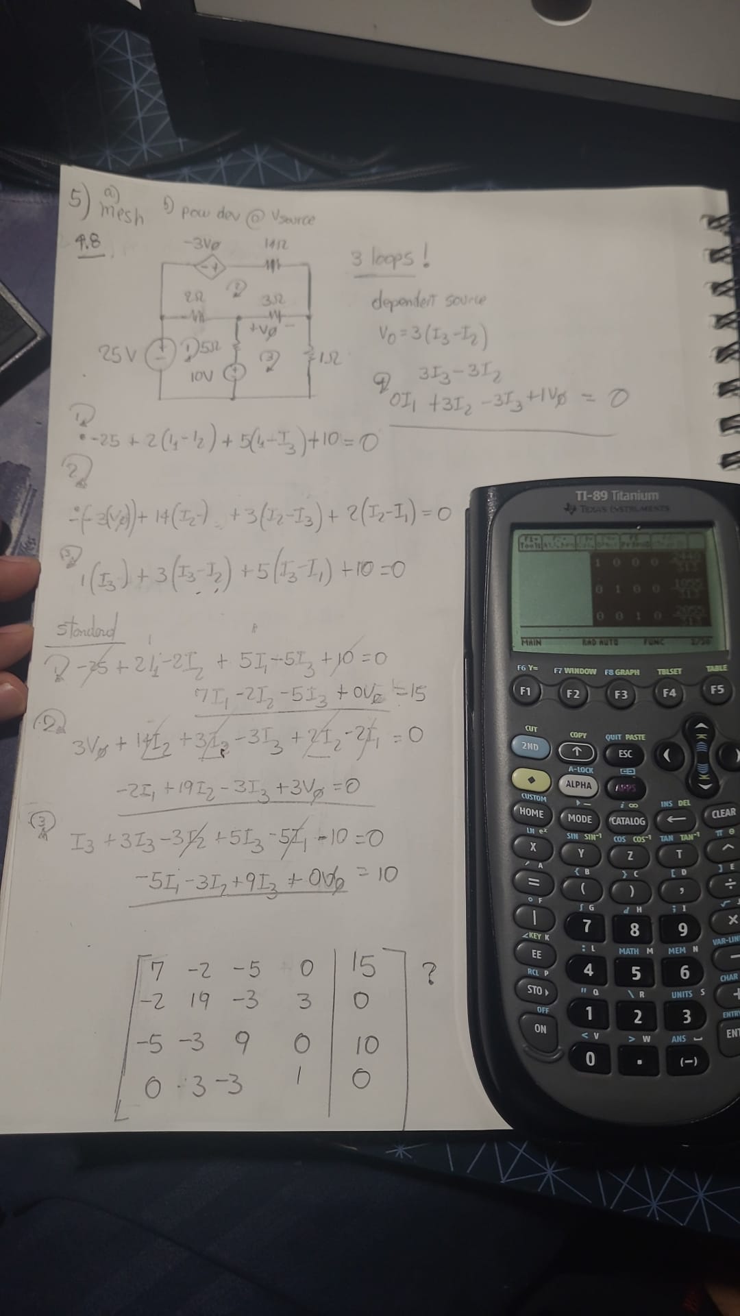 Solved how do I set up this matrix on the calcualtor so that | Chegg.com