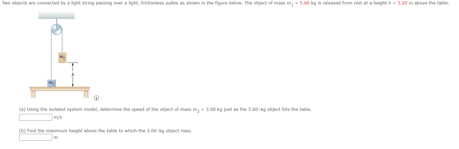Solved (a) Using the isolated system model, determine the | Chegg.com
