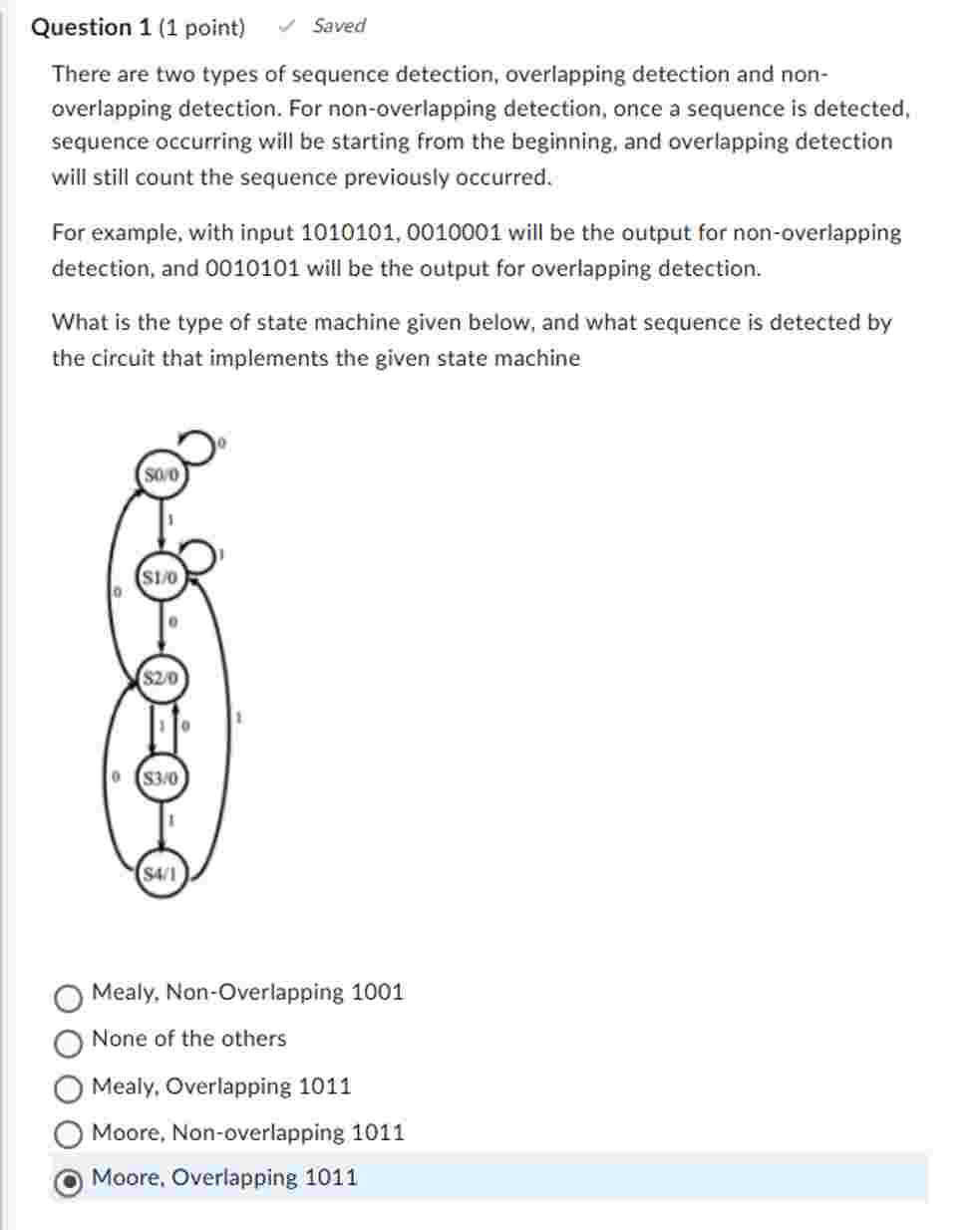 Solved Question 1 (1 ﻿point)There are two types of sequence | Chegg.com