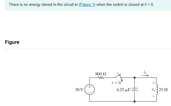 There is no energy stored in the circuit in (Figure | Chegg.com