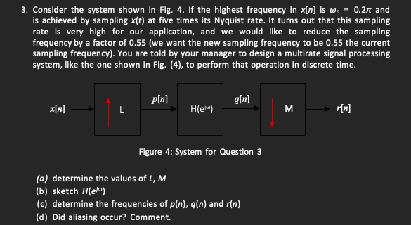 Solved 3. Consider the system shown in Fig. 4. If the | Chegg.com