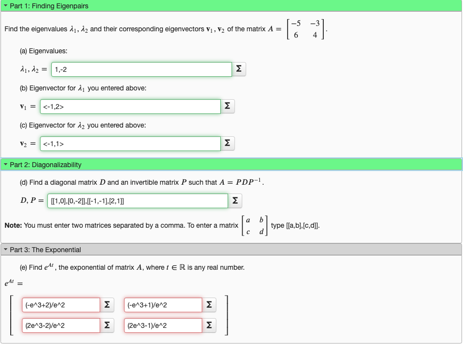 Solved Part 1: Finding Eigenpairs Find the eigenvalues 11, | Chegg.com