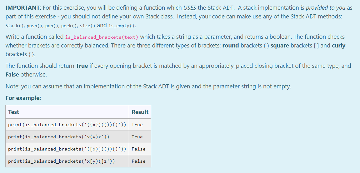 IMPORTANT: For this exercise, you will be defining a | Chegg.com