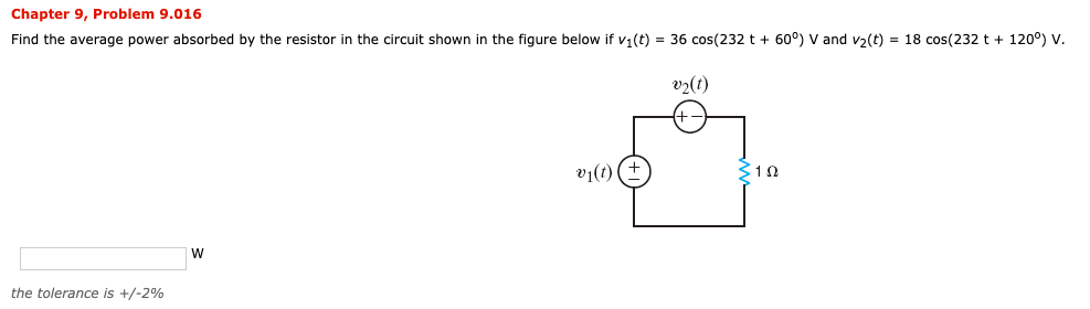 Solved Chapter 9 Problem 9016 Find The Average Power 5158
