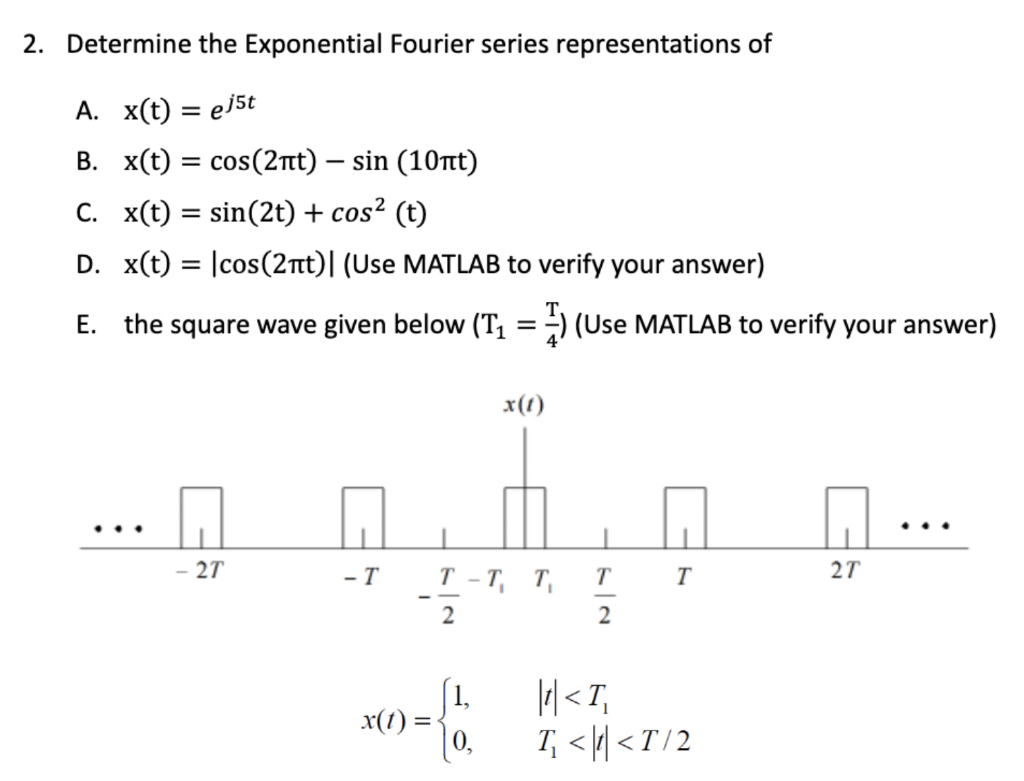 Solved 2. Determine the Exponential Fourier series | Chegg.com