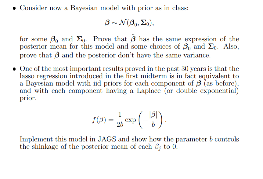 Bayesian Regression - Find the closed form expression | Chegg.com