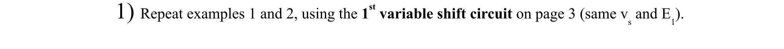 Repeat examples 1 and 2 , using the 1st variable | Chegg.com