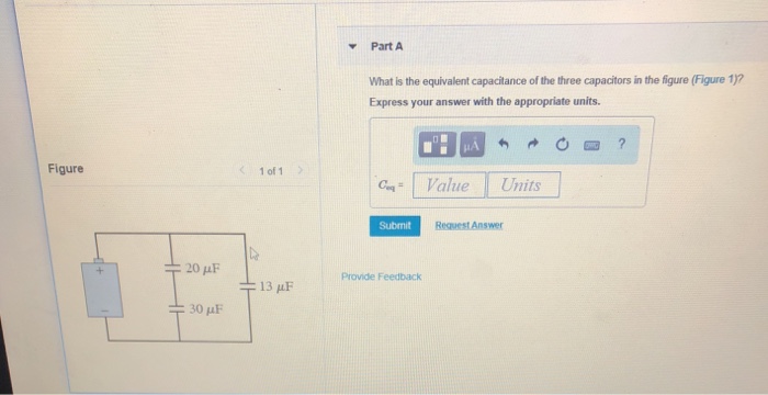 Solved Part A What is the equivalent capacitance of the | Chegg.com