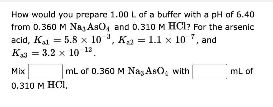 Solved How would you prepare 1.30 L of a buffer with a pH of | Chegg.com