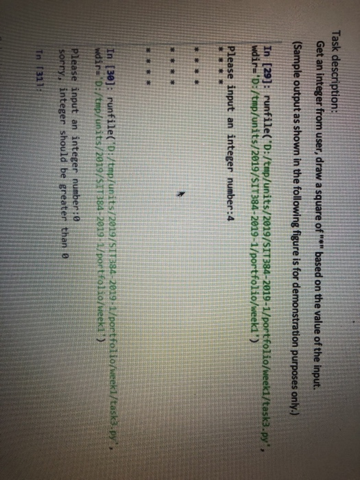 Solved Task Description Get An Integer From User Draw A 2481