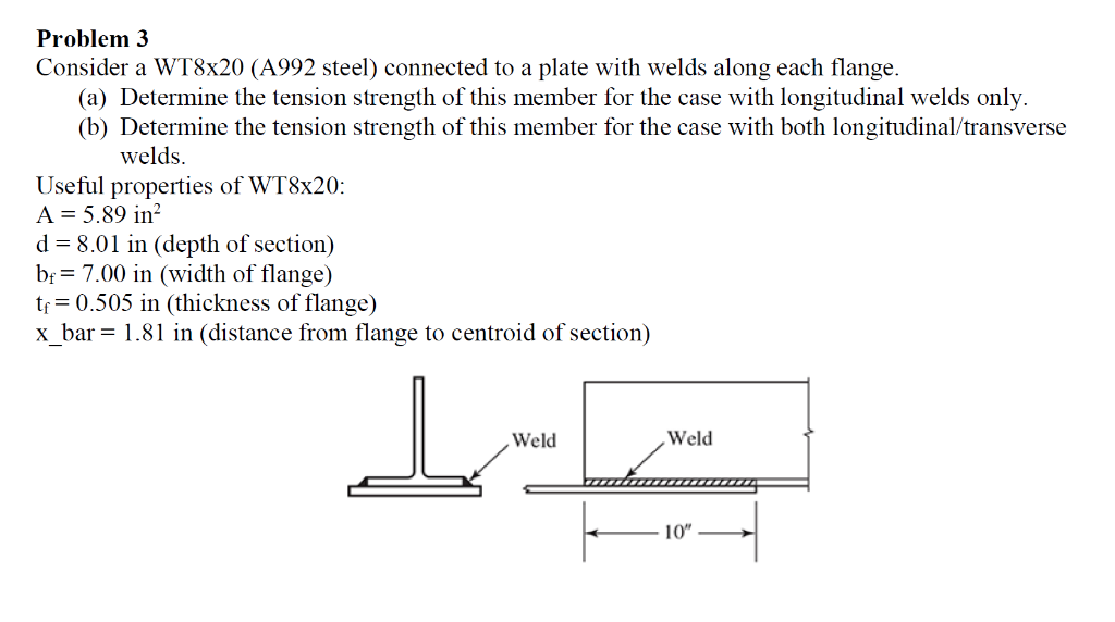 Solved For all problems assume LRFD and A36 steel unless | Chegg.com